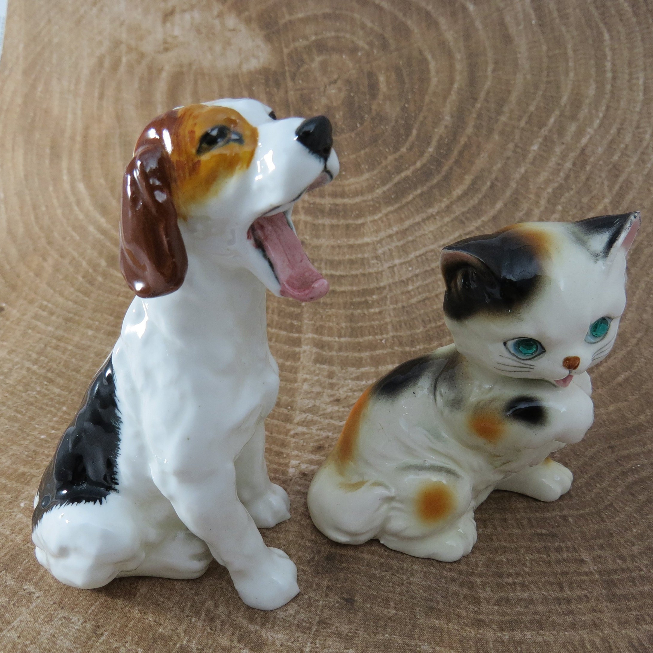 Collectible Porcelain Dog & Cat Figurine