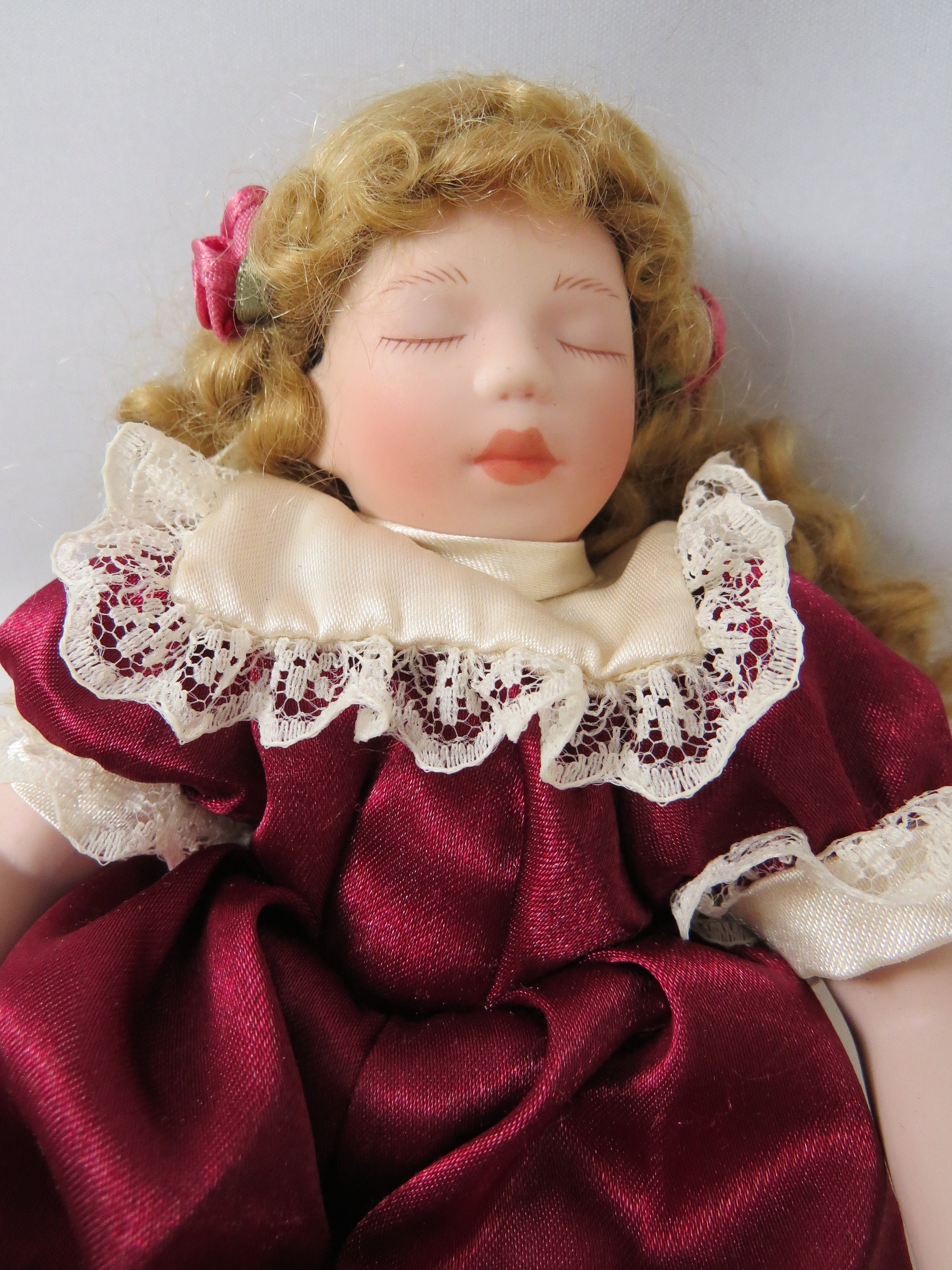 1990s Collectible Anco Bisque Curly Doll