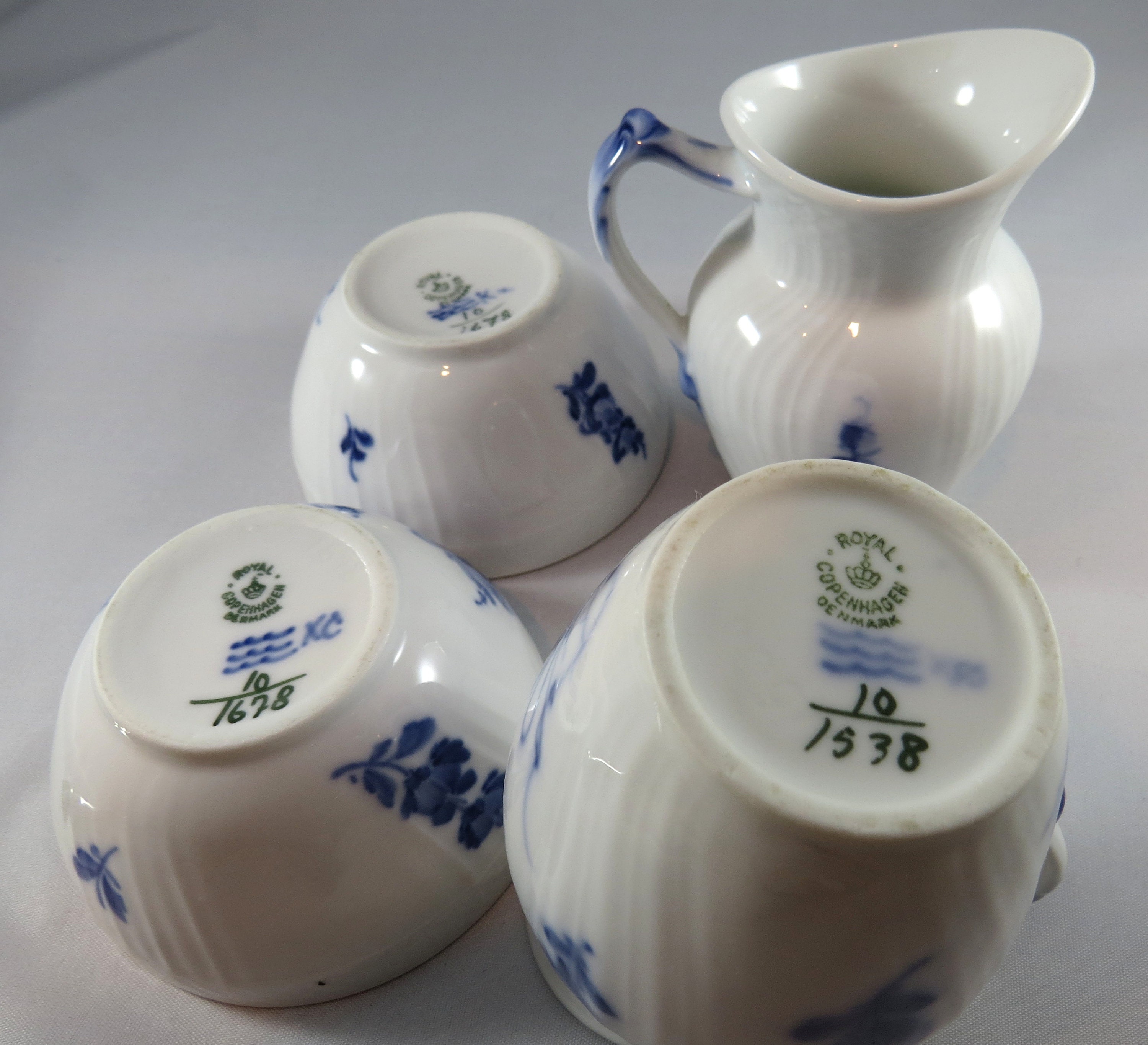 Royal Copenhagen Denmark porcelain tea 4 pieces set