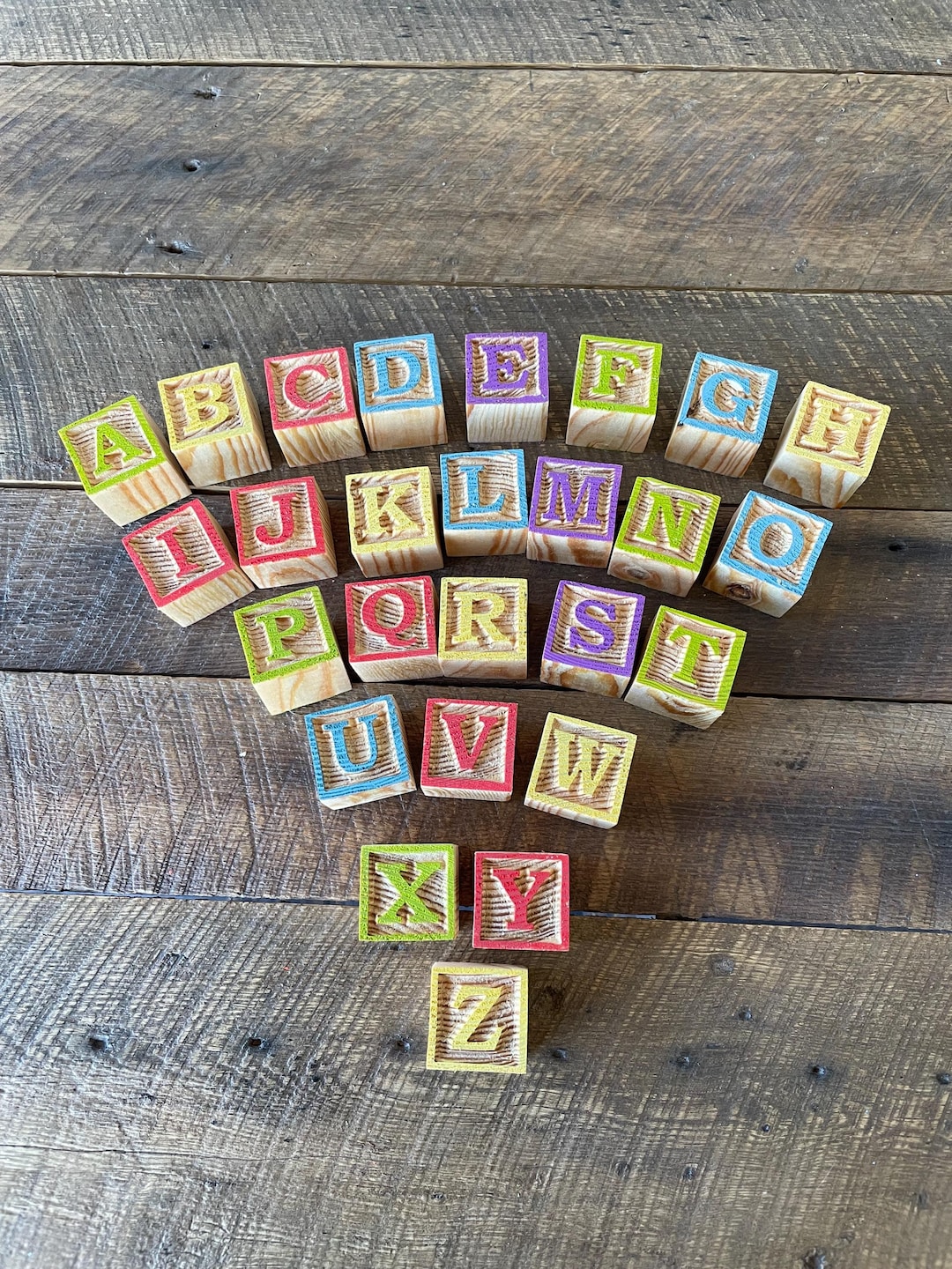 Personalized Wood Blocks, Alphabet Set for Kids, Baby Name Sign ...