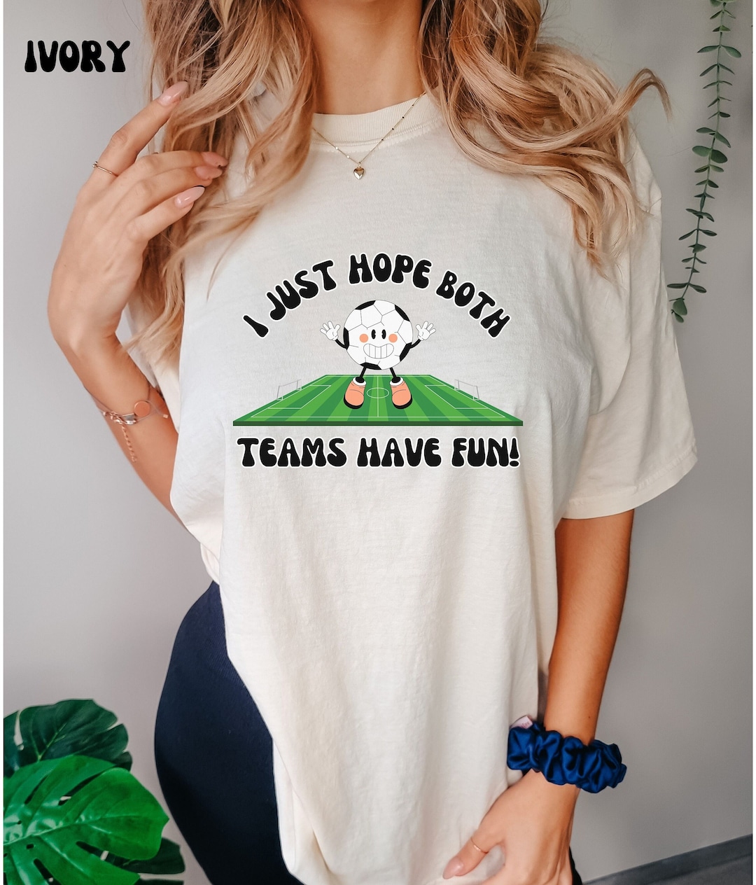 I Just Hope Both Teams Have Fun Soccer Ball Fan Comfort Colors T-shirt ...