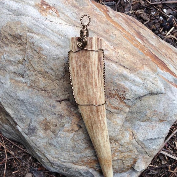 Deer Antler Pendant - Etsy