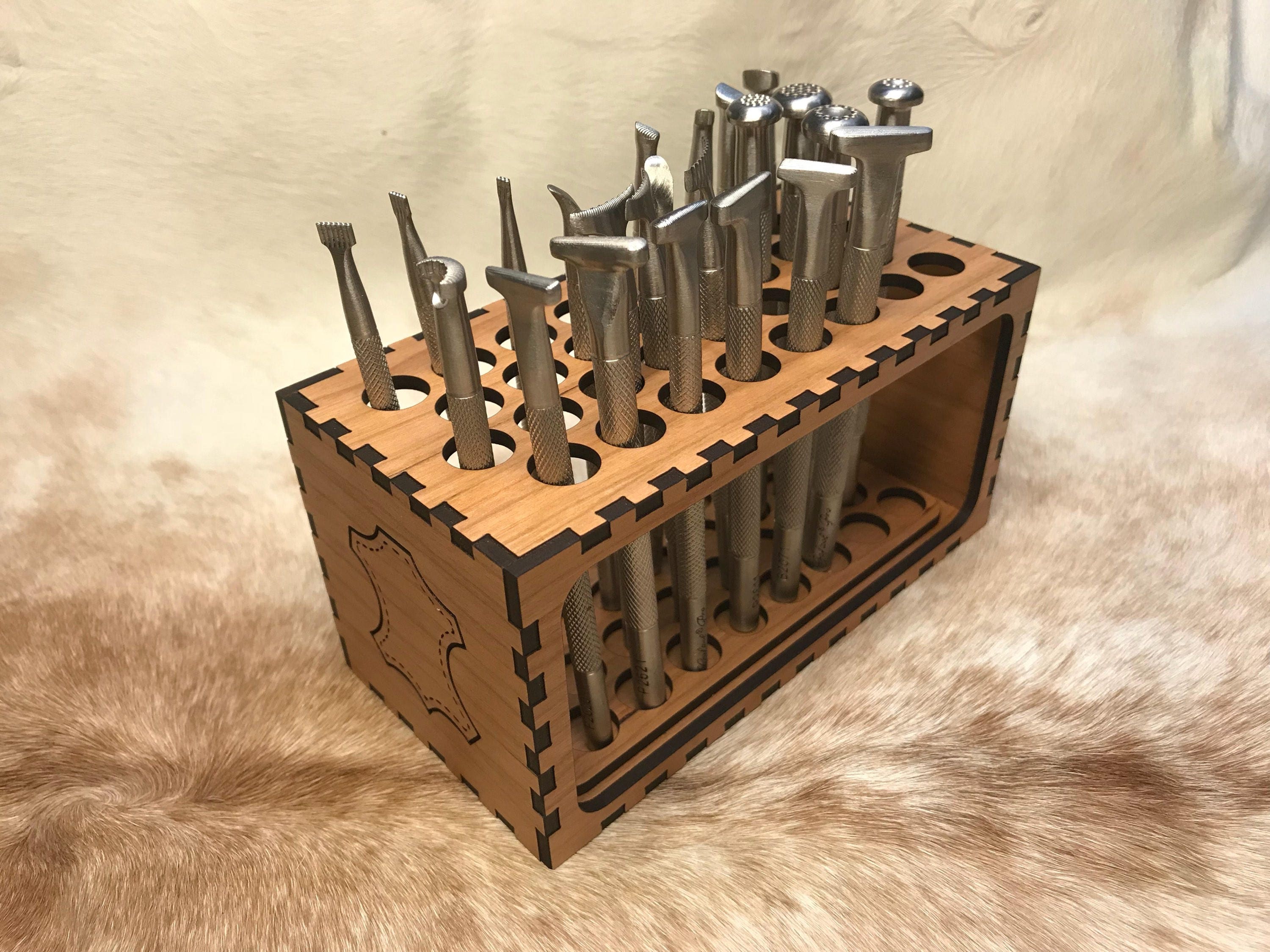 Leather Stamp Tool Rack Laser Cut Download - Etsy