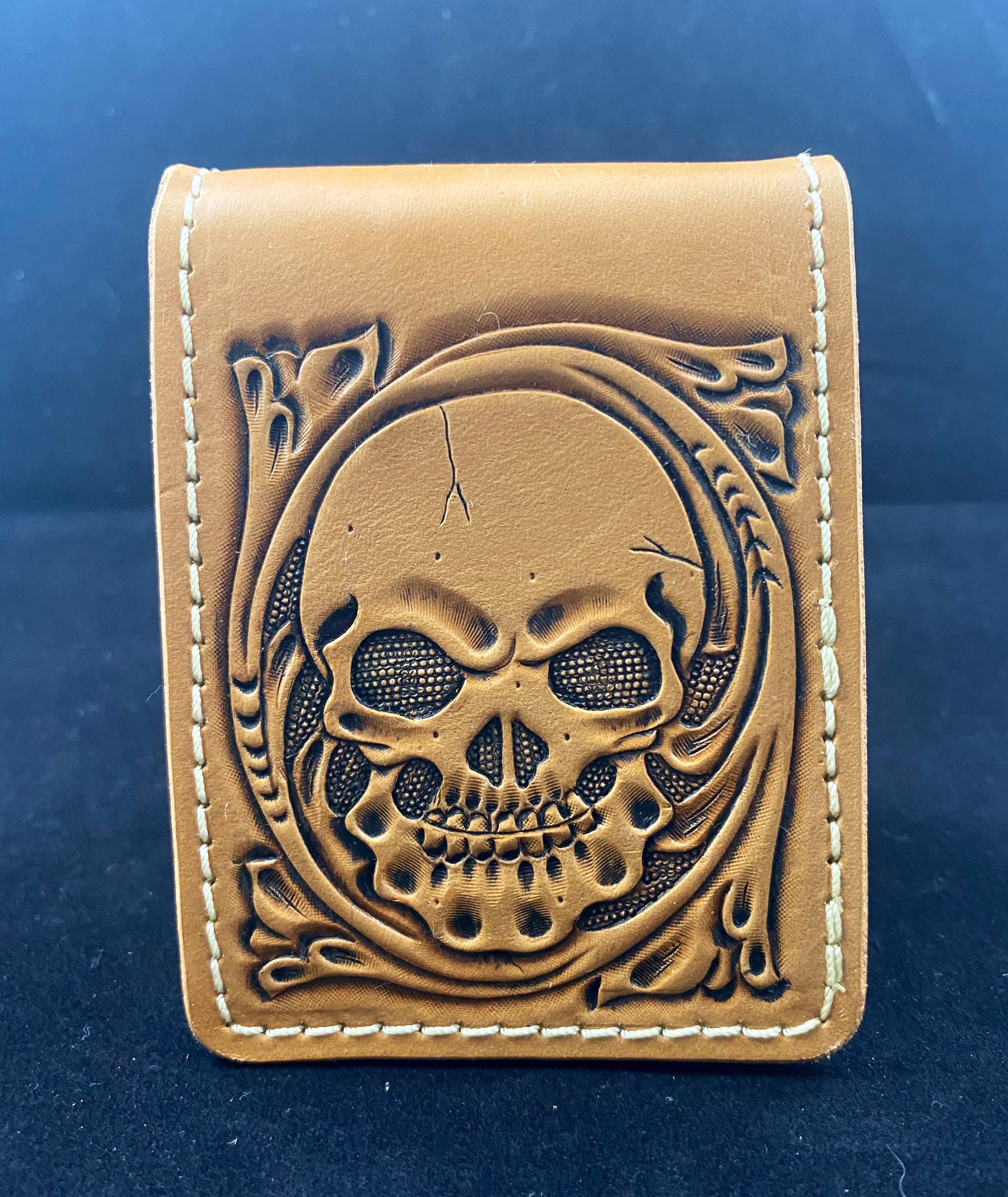 Leather Front Pocket Wallet - Etsy