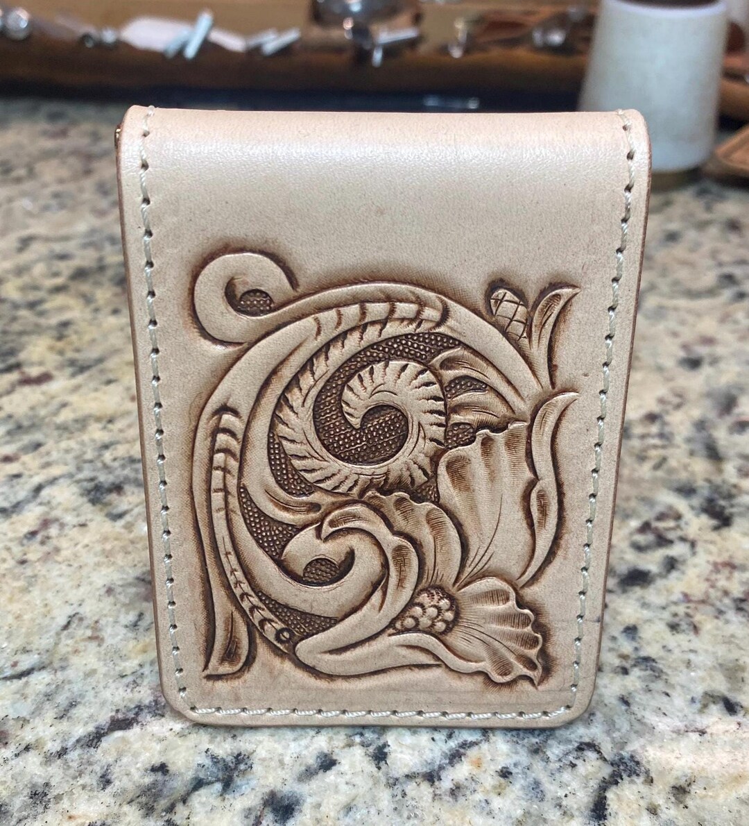 Leather Front Pocket Wallet - Etsy