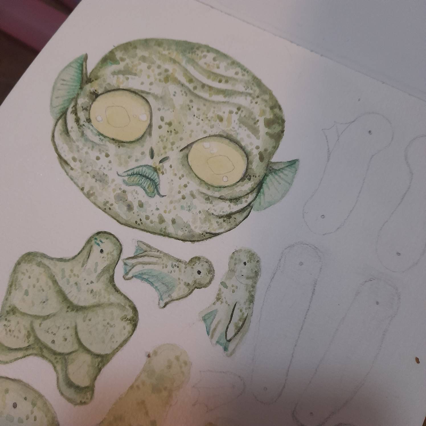 Swamp Creature Paper Doll Kit - Etsy