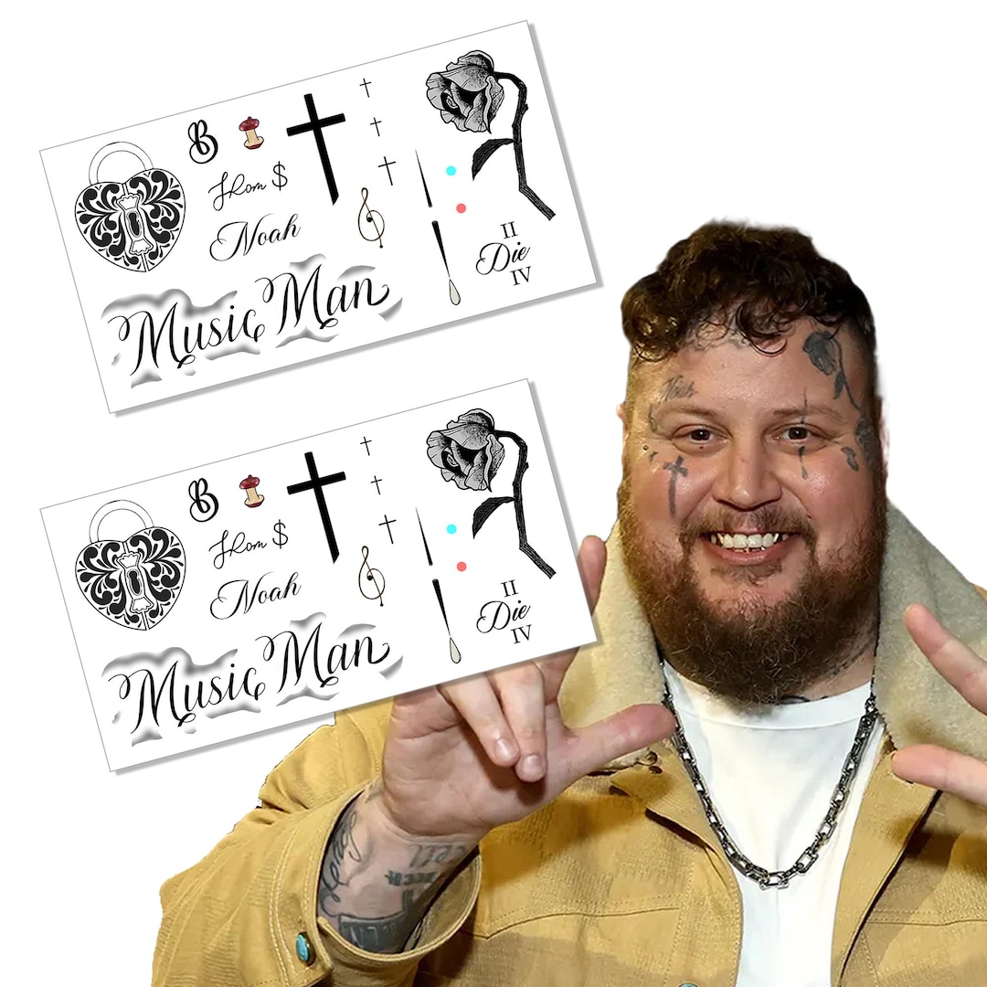 Jelly Roll Inspired Temporary Tattoo Pack - TWO SETS Included - Perfect ...