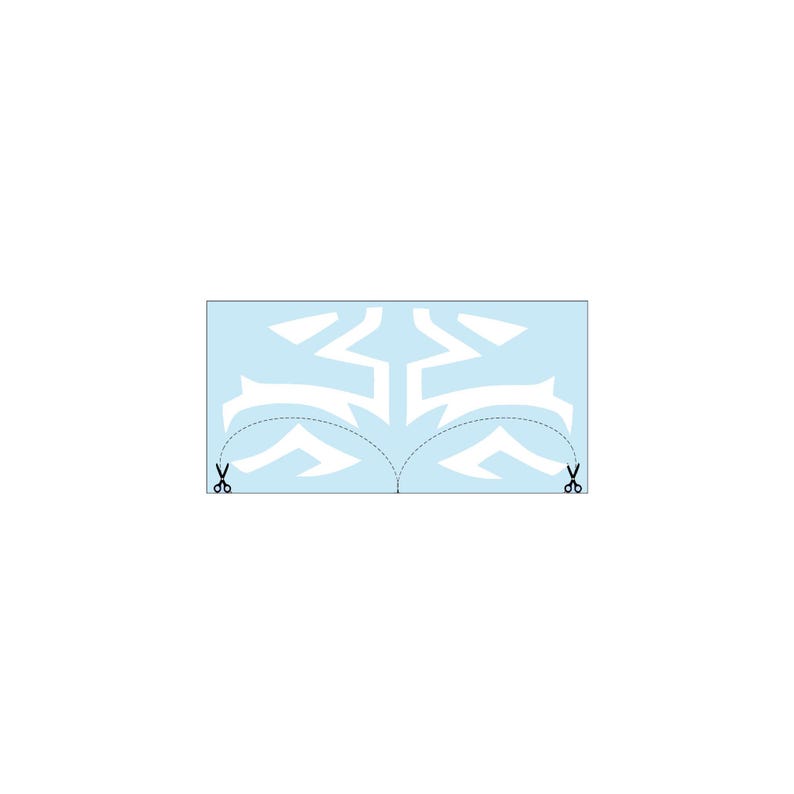 Asoka Face Markings Temporary Tattoos - Ready to Wear - 2 Sets - Skin ...