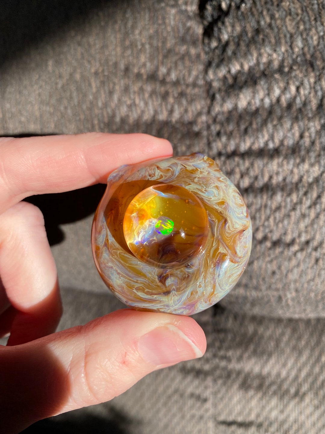 Citrus Blend/mystery Aventurine Opal Hollow Pendant - Etsy