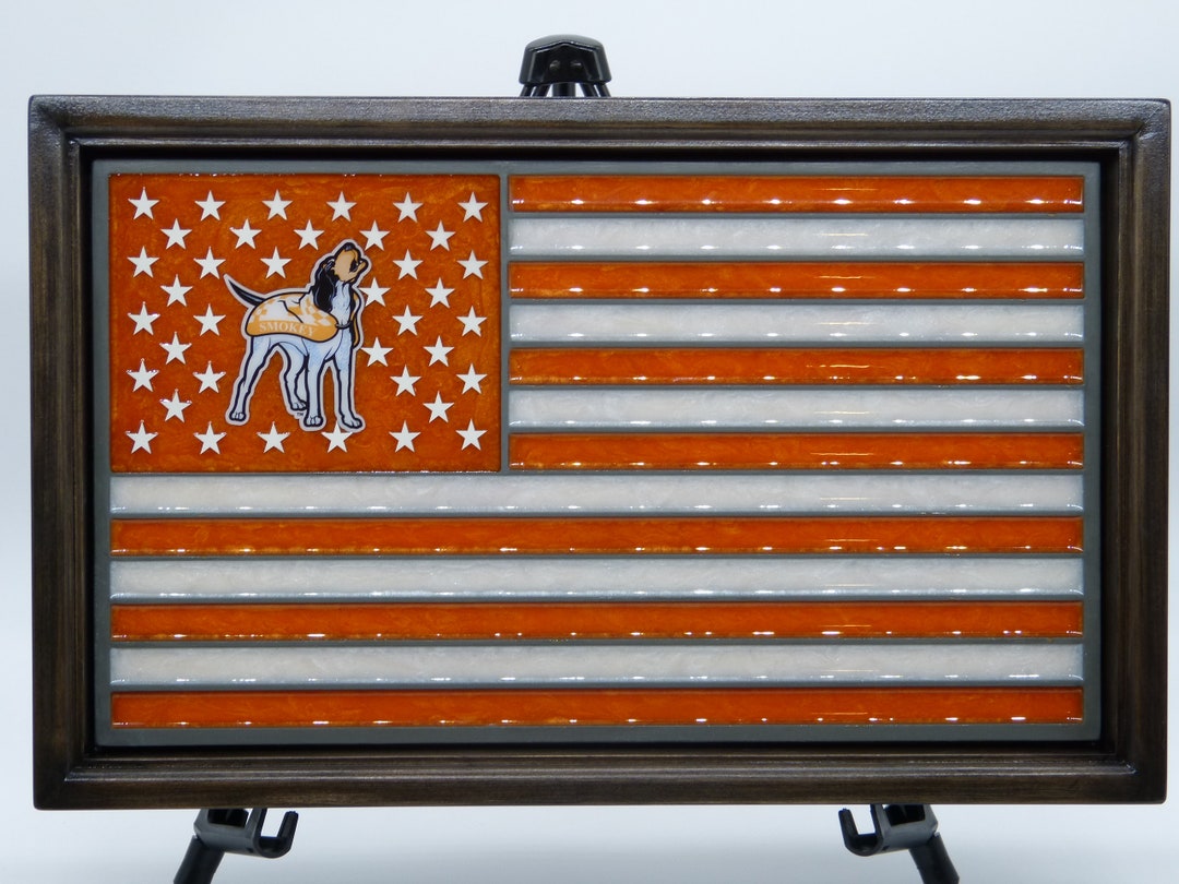 Tennessee Vols Wood and Epoxy Resin Flag - Etsy