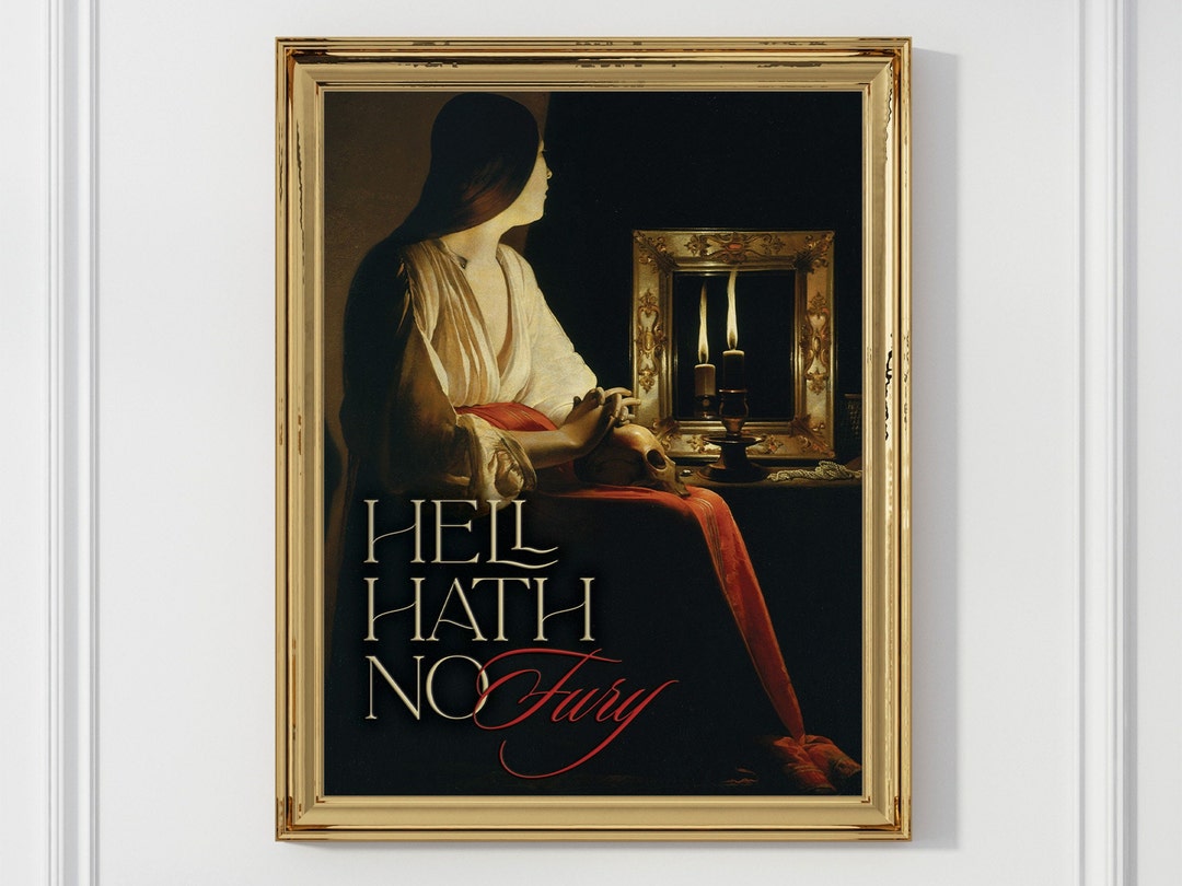 Altered Classic Art Print | Dark Moody Gallery Wall | Hell Hath No Fury ...