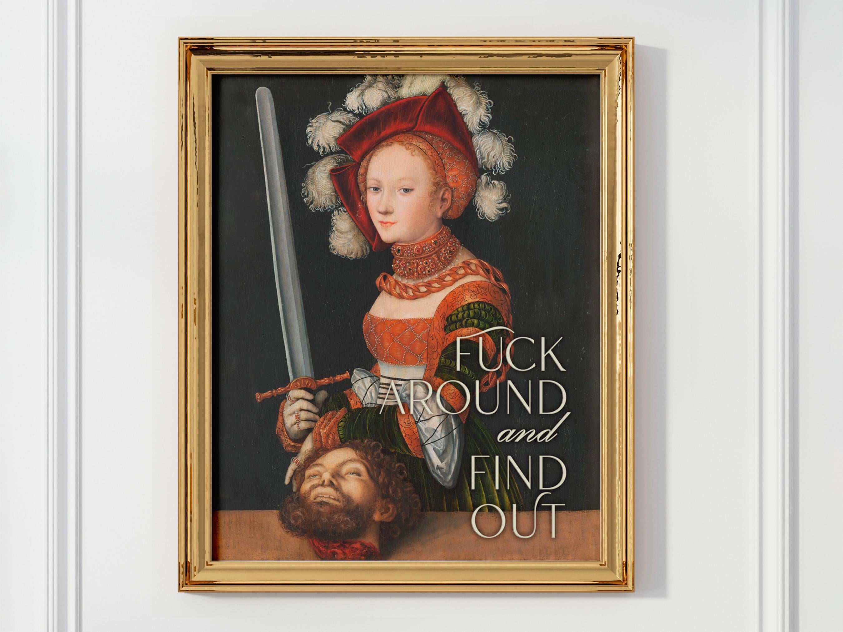Funny Judith Art Print: Altered Classic Painting, Subversive Humor - Etsy