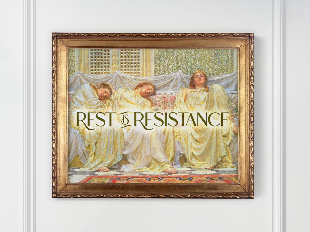 Rest is Resistance Art Print - Altered Classic Art Wall Decor - Etsy