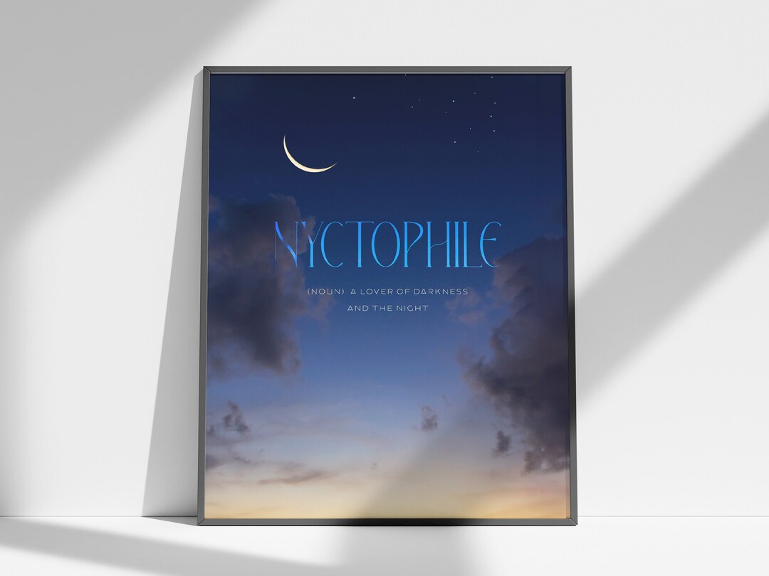 Nyctophile Art Print: Dark Moody Night Sky Wall Decor - Etsy