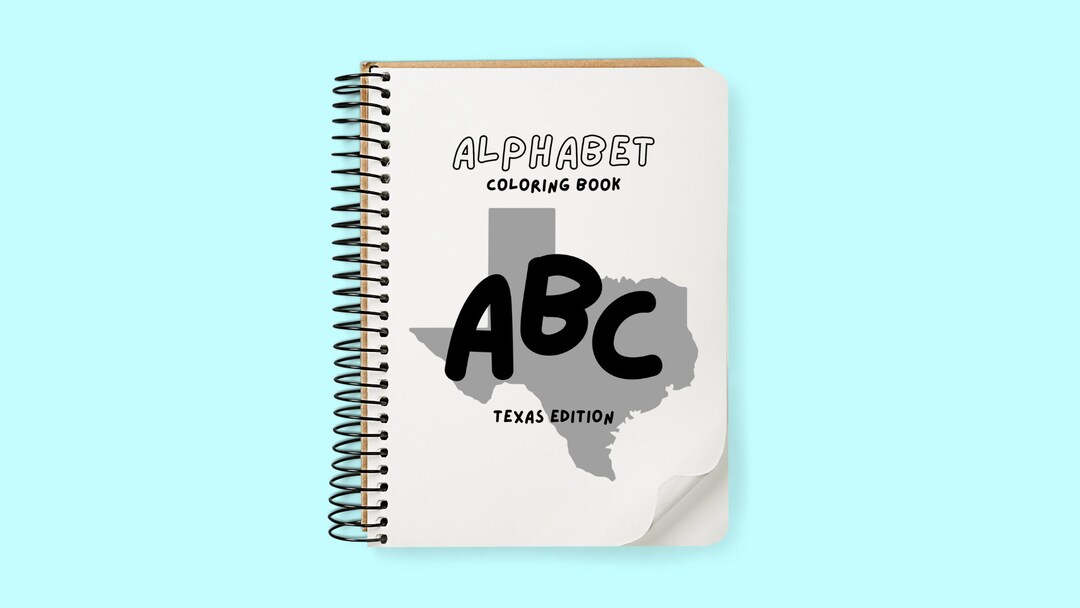 Alphabet Coloring Book (texas Edition) - Etsy