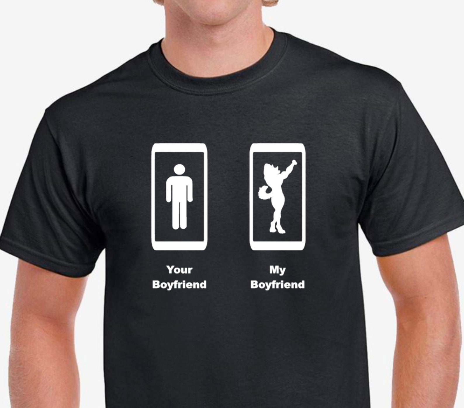 My Boyfriend/your Boyfriend Furry T-shirt - Etsy