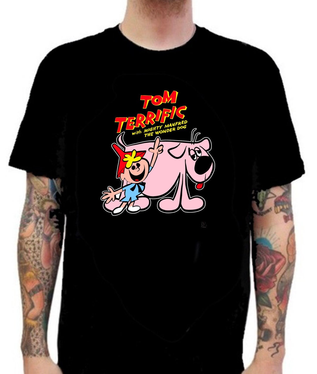 Tom Terrific and Mighty Manfred the Wonder Dog T-shirt - Etsy