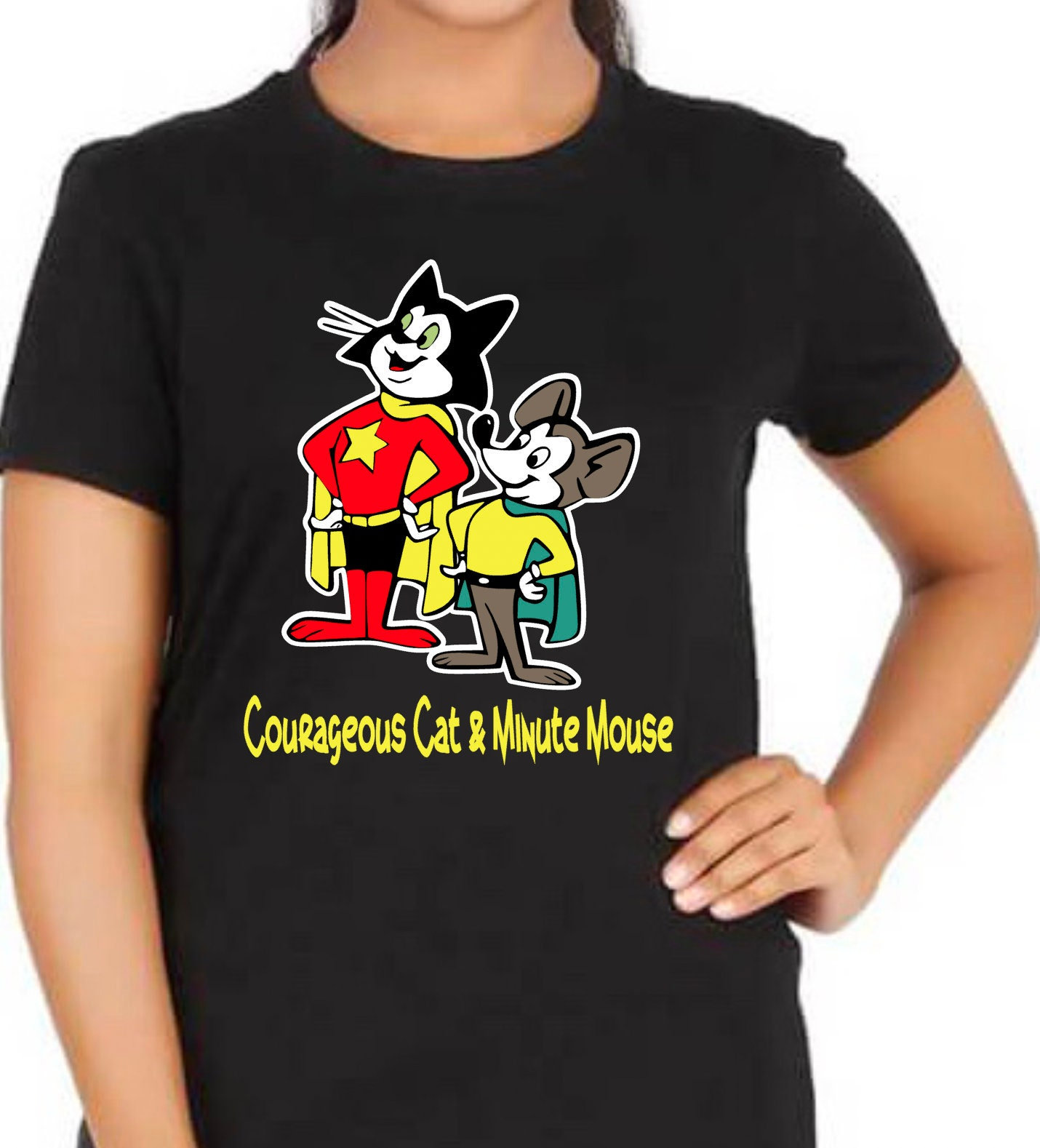 Courageous Cat and Minute Mouse T-shirt - Etsy
