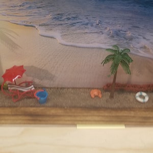 Ocean Beach Scene Shadow Box Picture Frame - Etsy