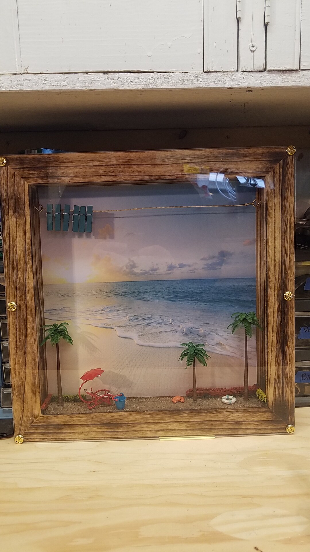 Ocean Beach Scene Shadow Box Picture Frame - Etsy