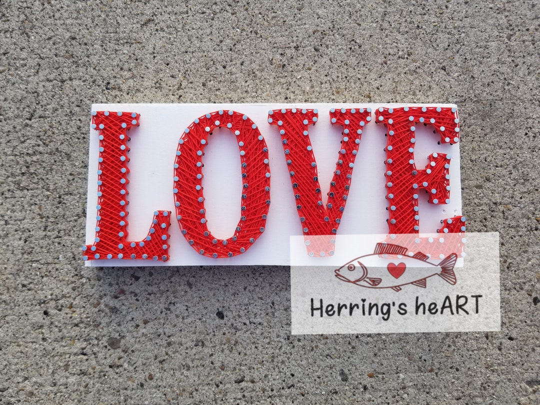 LOVE String Art Valentines Gift Custom Gift String Art - Etsy
