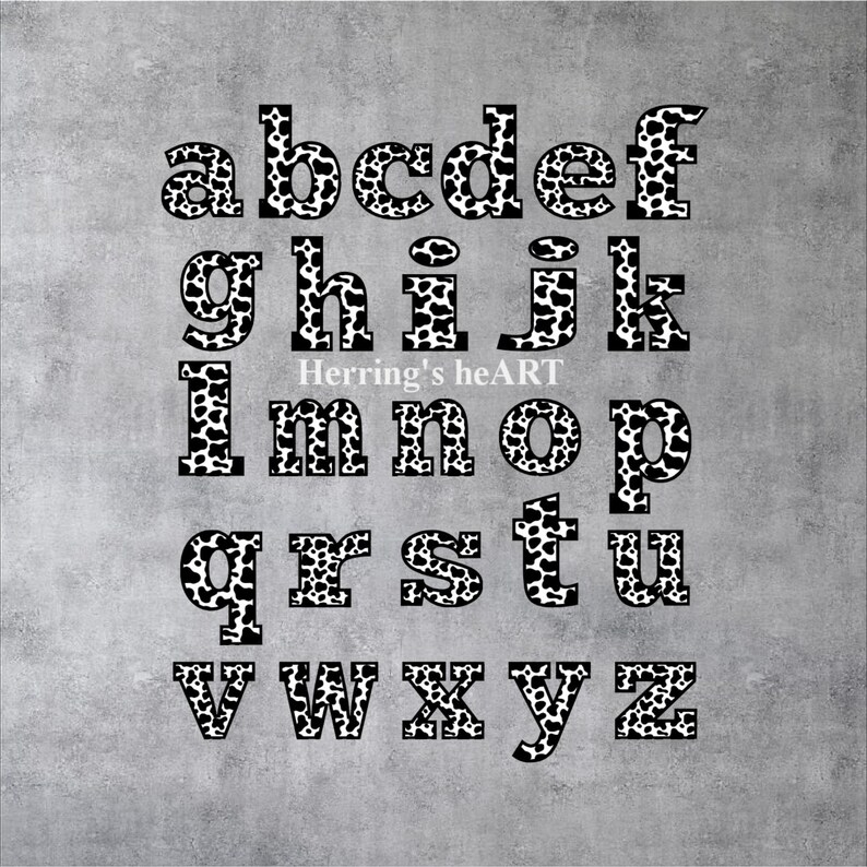 Cow Print Bulletin Board Letters, Printable Letters, Decorative ...