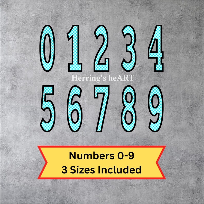 Turquoise Plaid Bulletin Board Letters, Printable Letters, Decorative ...