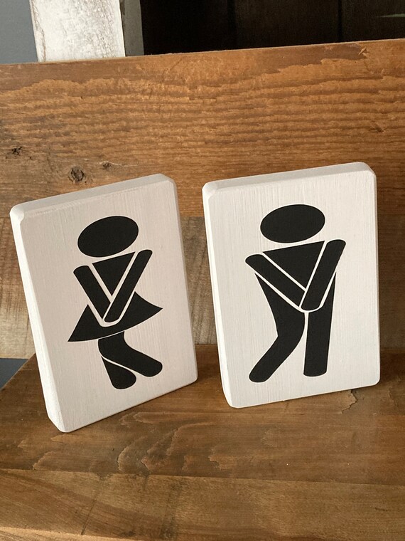 Bathroom People Sign Pee Sign Boy Bathroom Sign Girl | Etsy