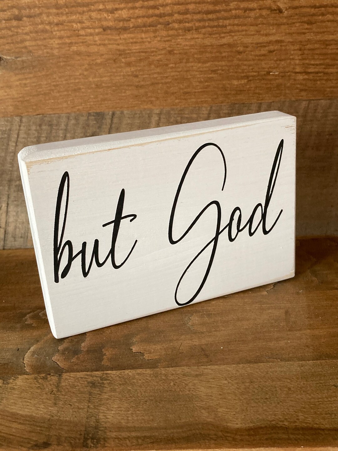 But God Wood Sign Religious Sign Farmhouse Sign Biblical Sign Gift ...