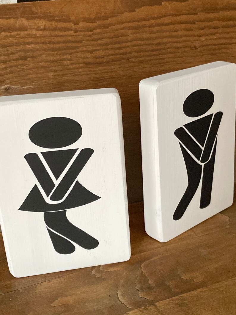 Bathroom People Sign Pee Sign Boy Bathroom Sign Girl | Etsy