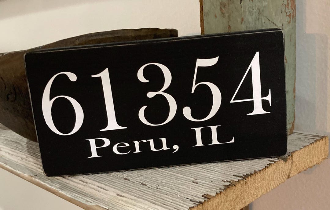 Personalized Zip Code Wood Sign – Farmhouse Home Decor - Etsy