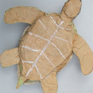 How to Make a 3D Papier Mache Green Sea Turtle - Etsy
