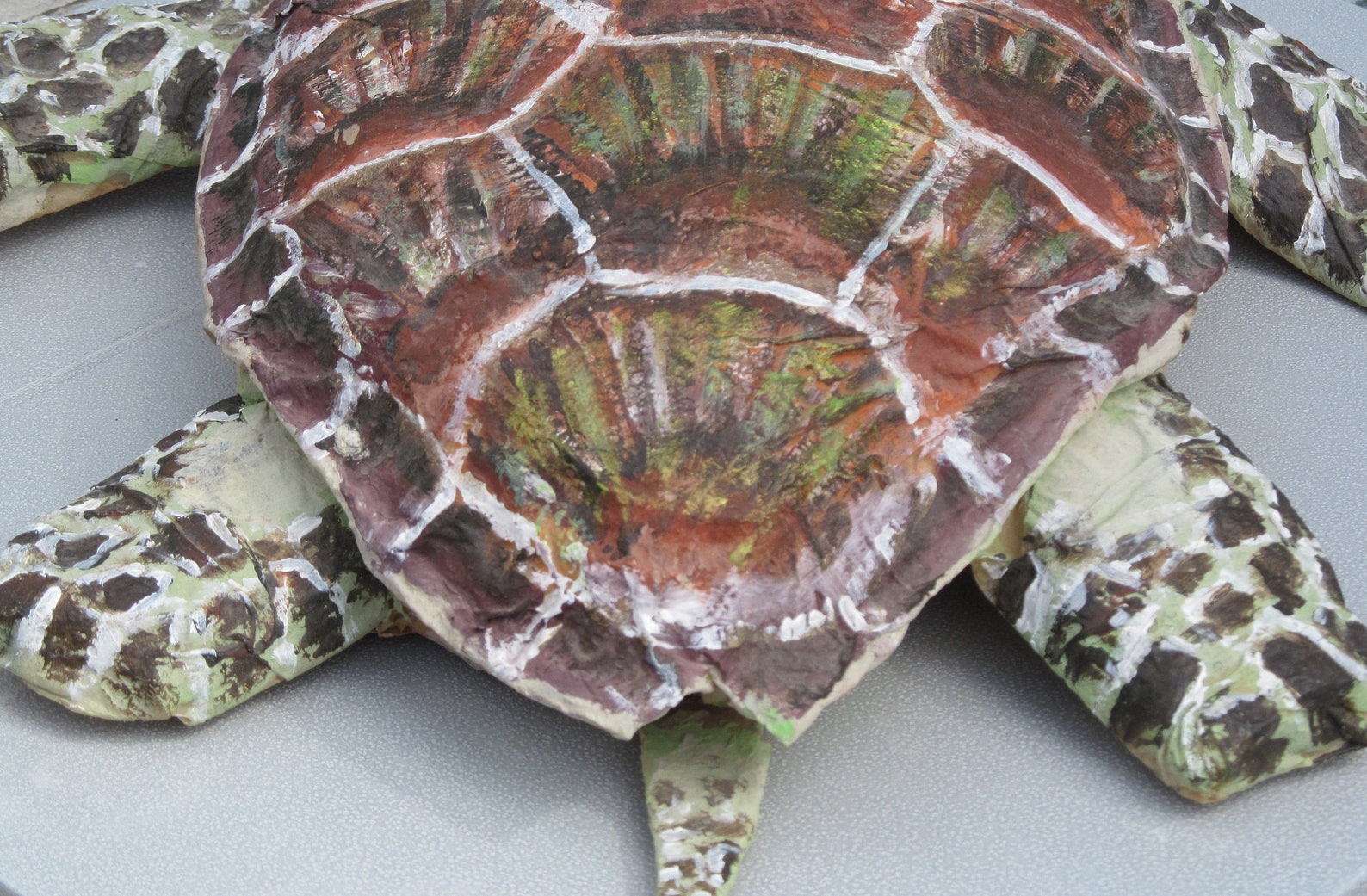 How to Make a 3D Papier Mache Green Sea Turtle - Etsy