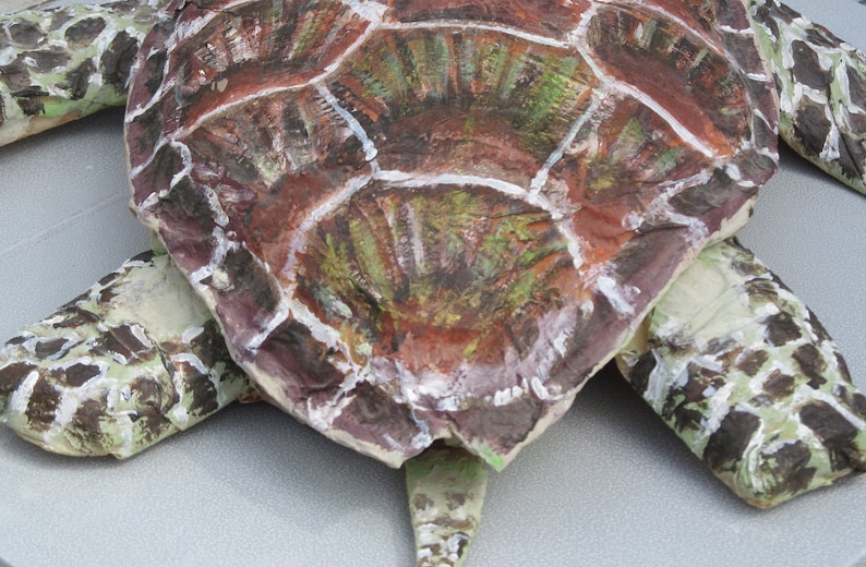How to Make a 3D Papier Mache Green Sea Turtle - Etsy