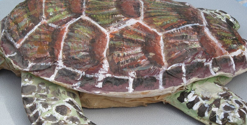 How to Make a 3D Papier Mache Green Sea Turtle - Etsy