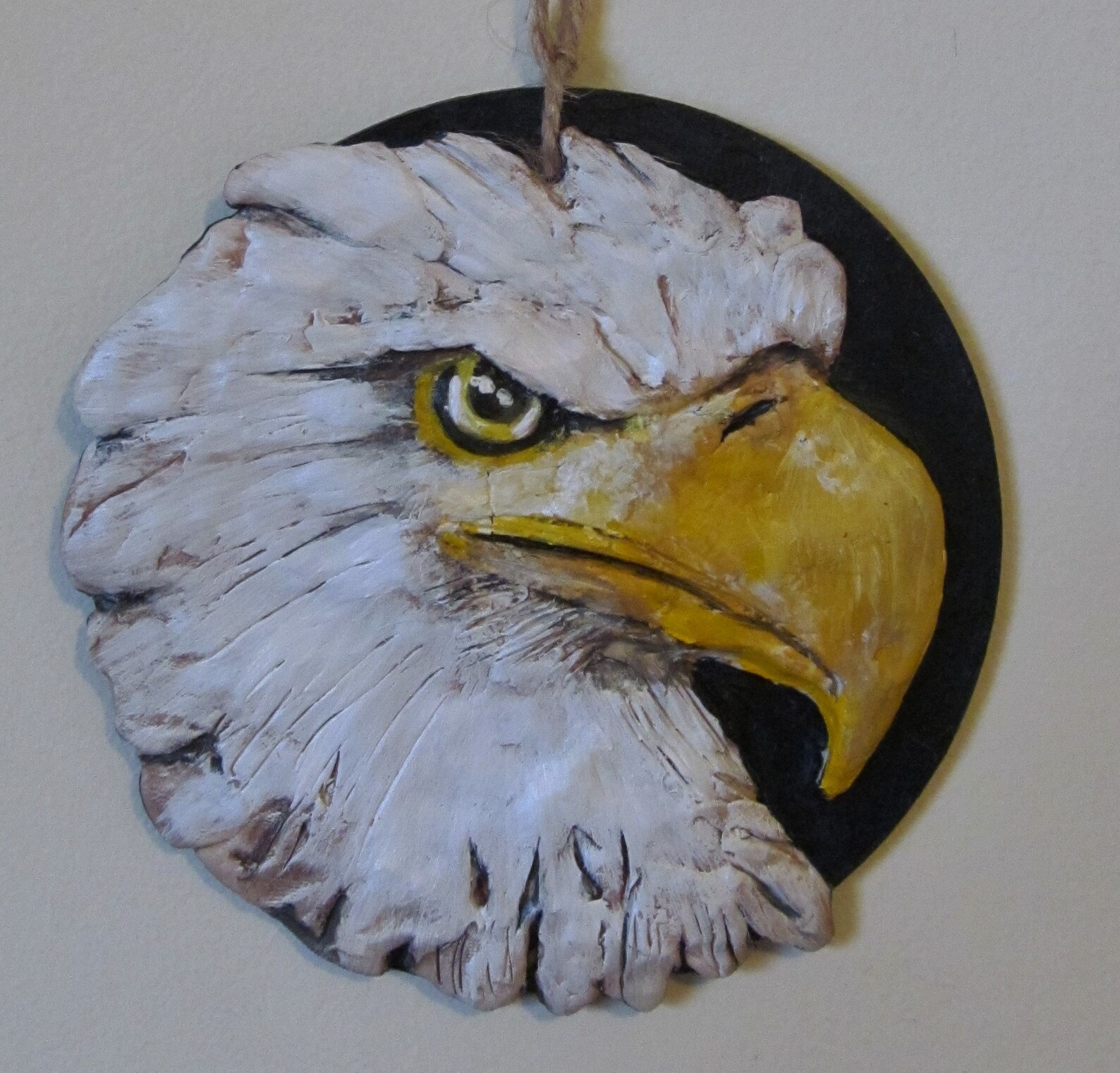 Bald Eagle Bas Relief Hand Sculpted Clay Mini Portrait Ornament - Etsy