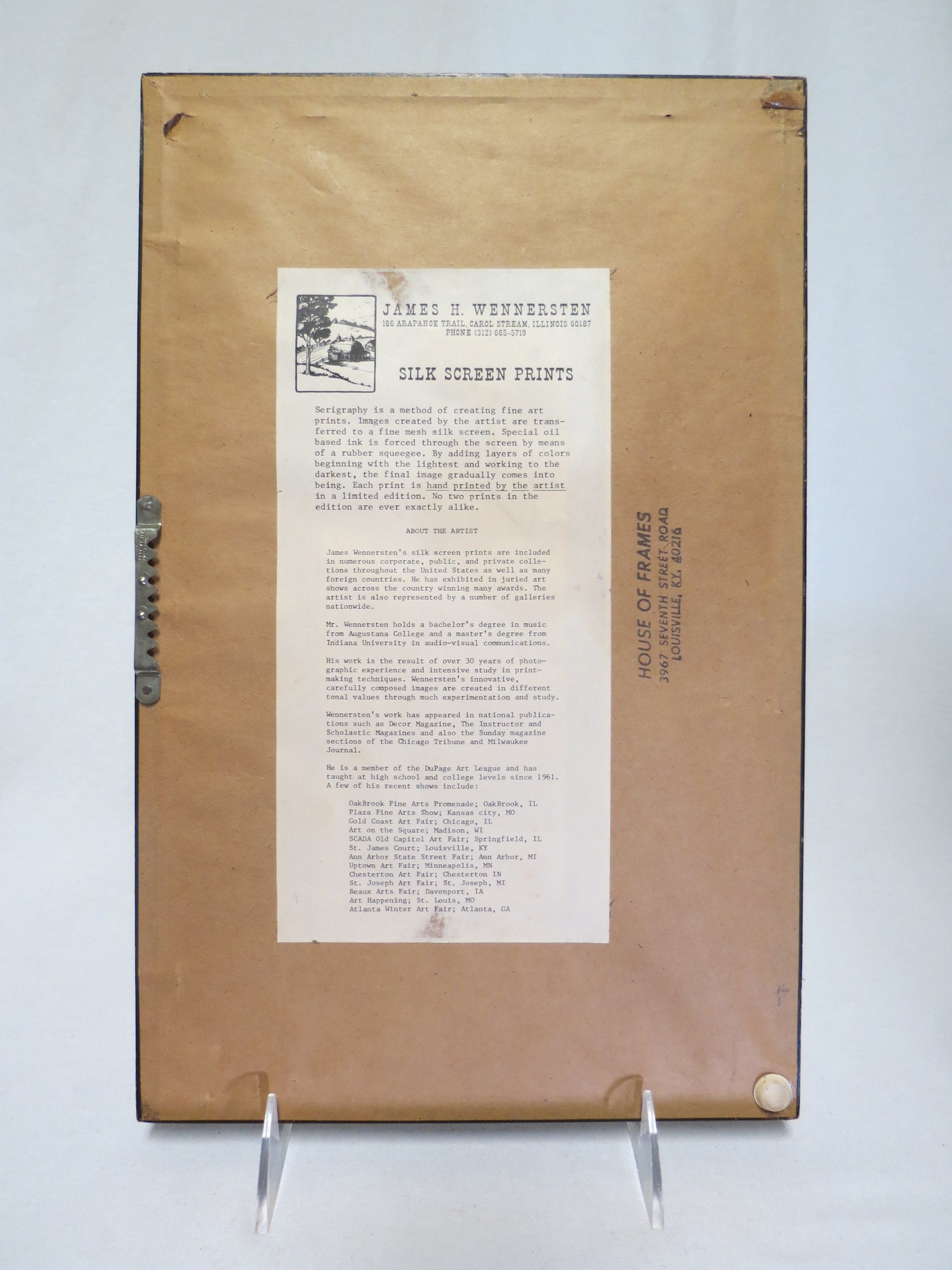 James H Wennersten Original Silkscreen Numbered, Pencil Signed, and ...