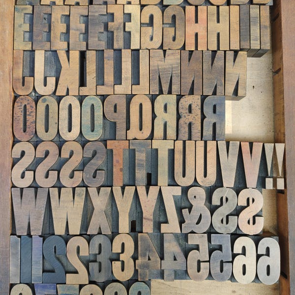 Letterpress Type - Etsy