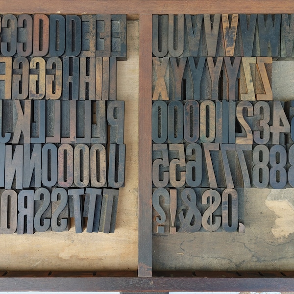 Letterpress Type - Etsy