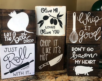 Kitchen Pun Signs - Etsy