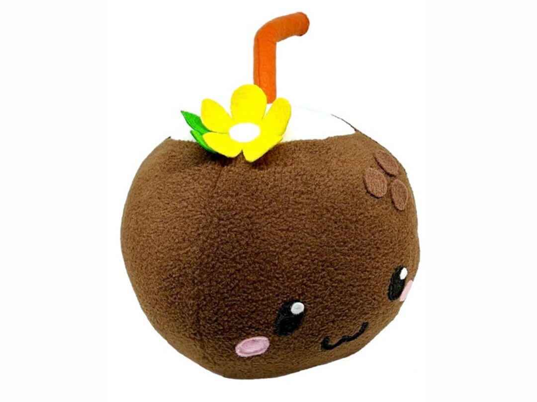 Coconut Toy Plush Summer Vacation Kawaii Tropical Fruit - Etsy UK
