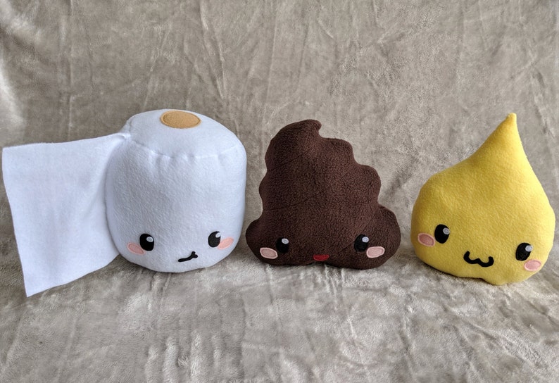 Toilet paper toy plush poop toy plush pee toy plush pillow | Etsy