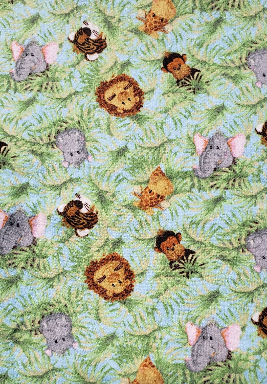 Jungle Animals Baby Blanket: Lion, Elephant, Monkey - Etsy
