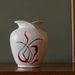 CARSTENS, White Mid Century Vase, Red and Black Arkona Decor, West ...