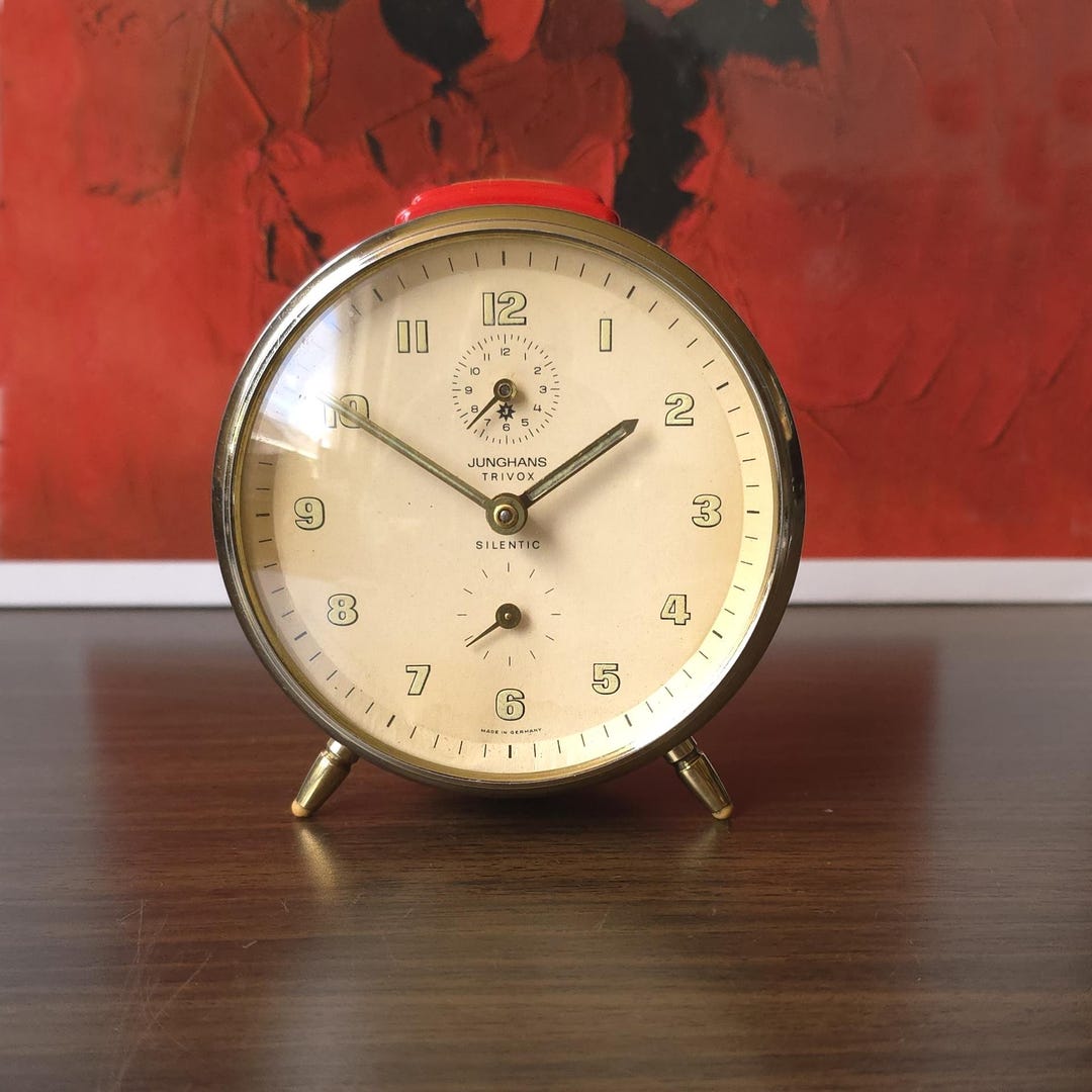 JUNGHANS, Red Mid Century Metal Tri-vox Alarm Clock, Made in Germany - Etsy