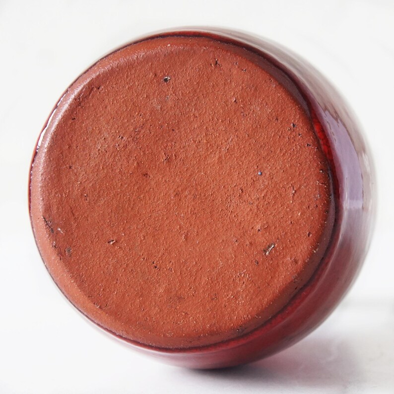 Red Mid Century Vase, European Studio Pottery - Etsy