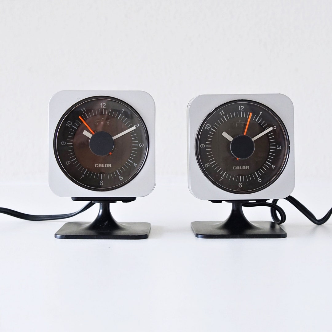 Pair of Mid Century Alarm Clocks by Calor, France - Etsy