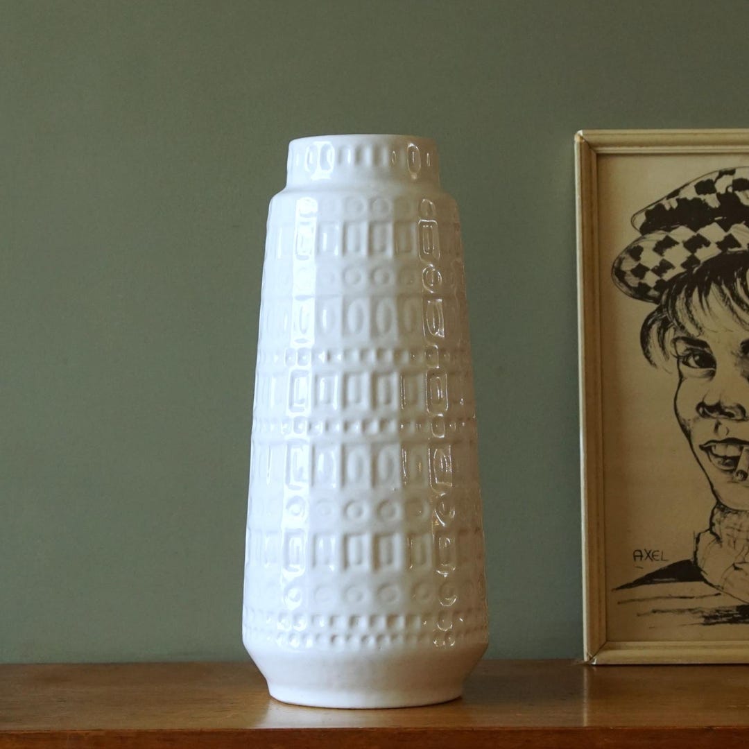 SCHEURICH, Tall Mid Century Vase, Decor Inka, West German Pottery - Etsy