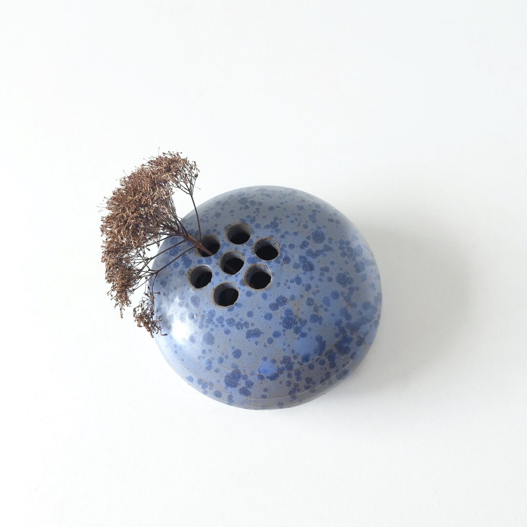 RHODA, Blue Mid Century Ikebana Vase, Dutch Pottery - Etsy