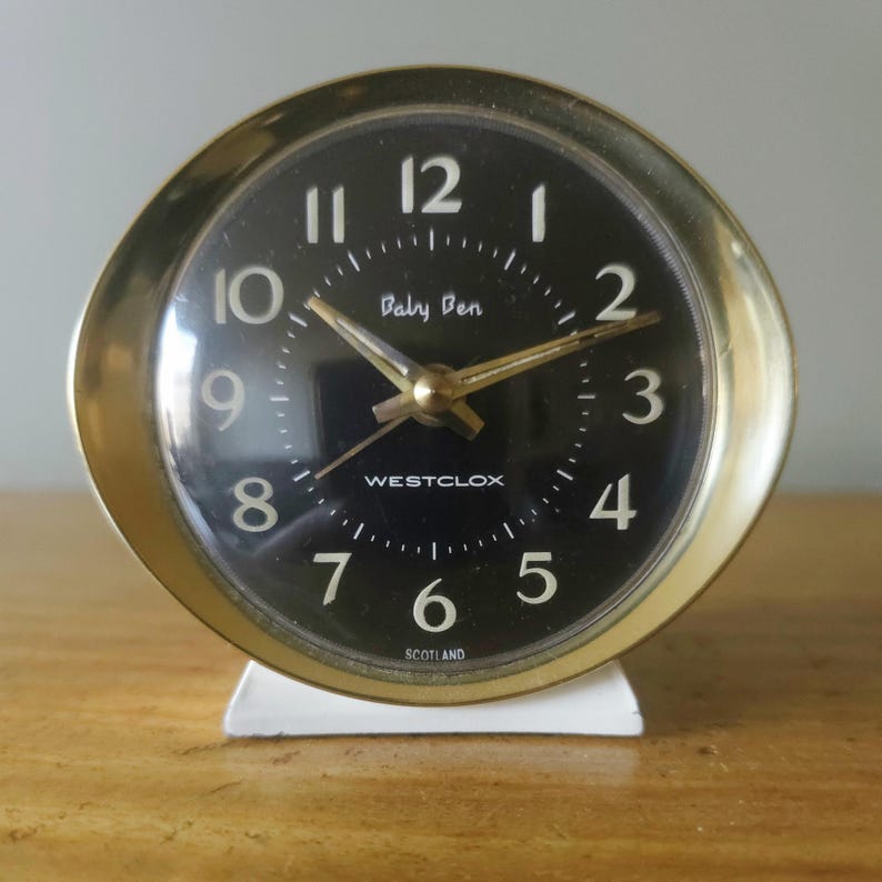 Baby Ben Westclox Alarm Clock – Cream & Black – Mid-century Modern ...
